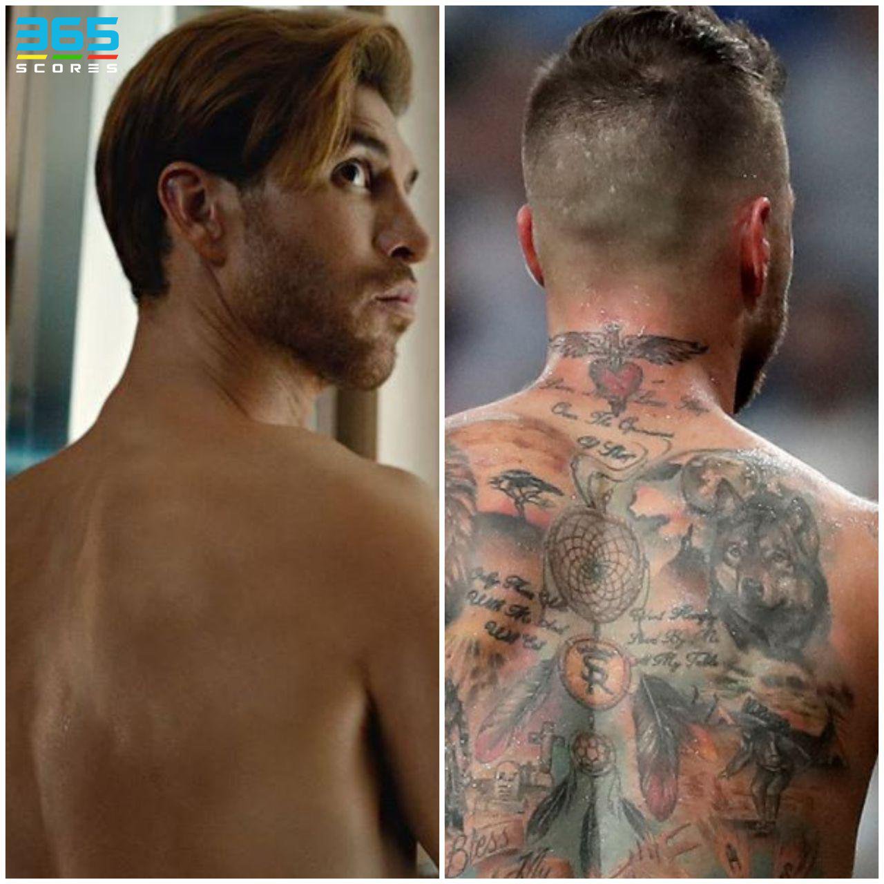Sergio Ramos Back Tattoo