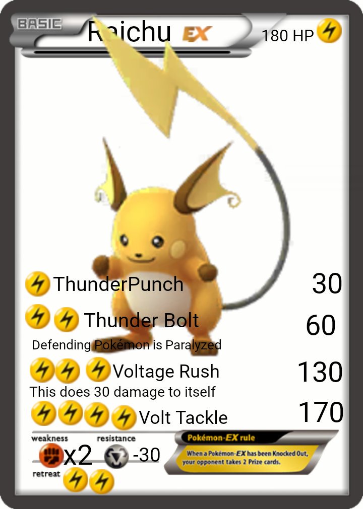 Raichu Card Ex