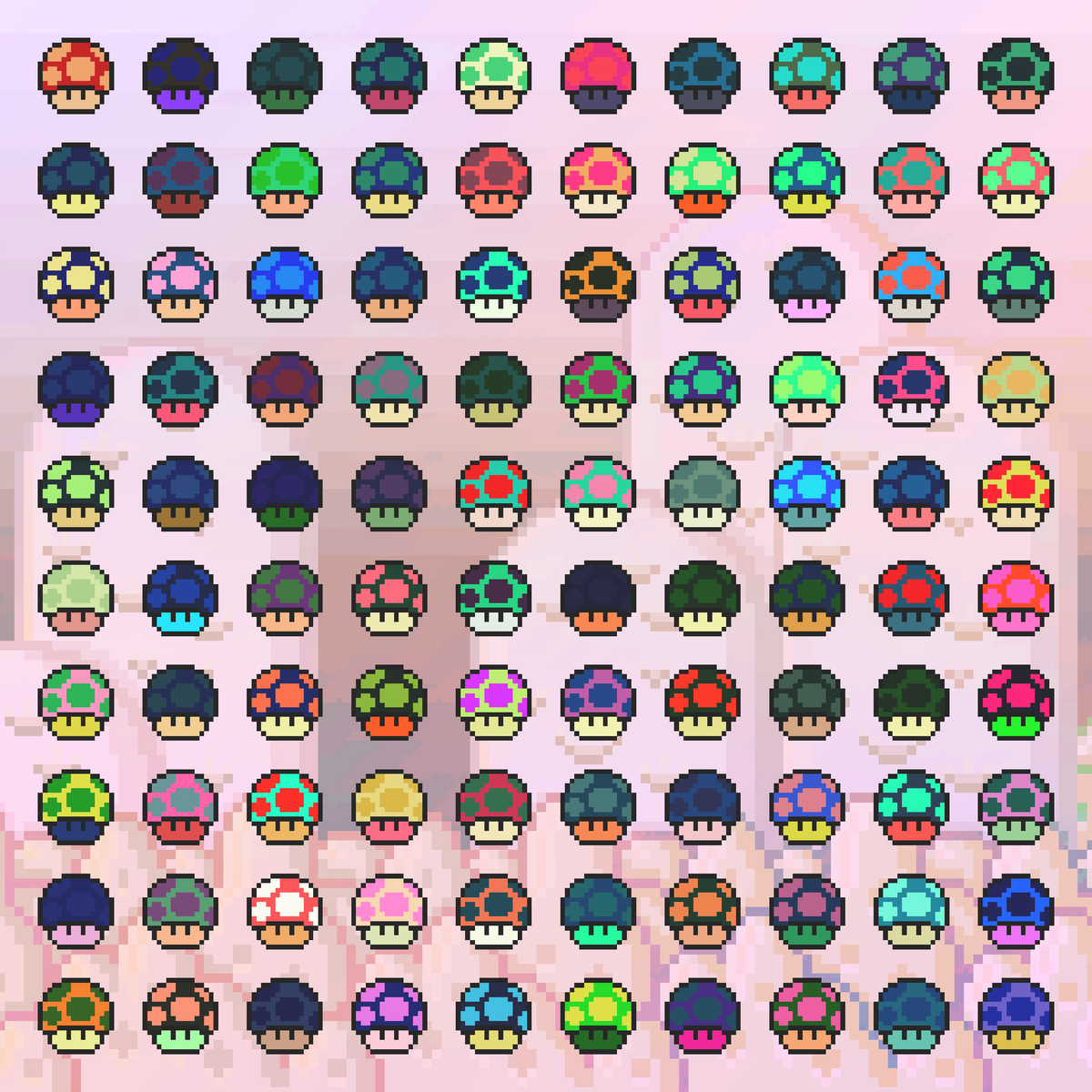 All Mario Mushrooms