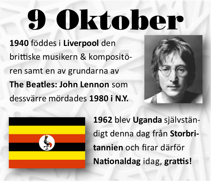 Jari Lairolahti on Twitter: "Idag minns och firas: #svpol #Liverpool #9okt #Kampala #9oktober # ...