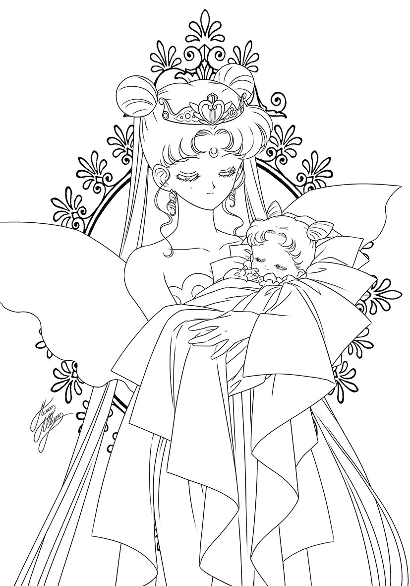 Neo Queen Serenity Coloring Pages