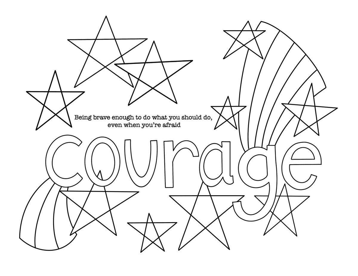 Courage Coloring Pages