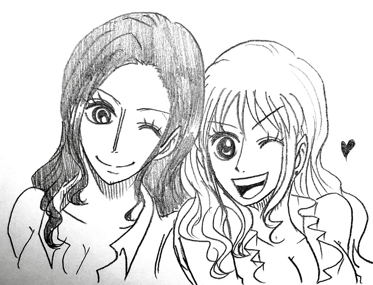 ハンコック「私の好きな娘たちです〜美人は描いていて楽しい…? ハンコックは前に出たジーンズの」|K🍬/ Kyasuの漫画