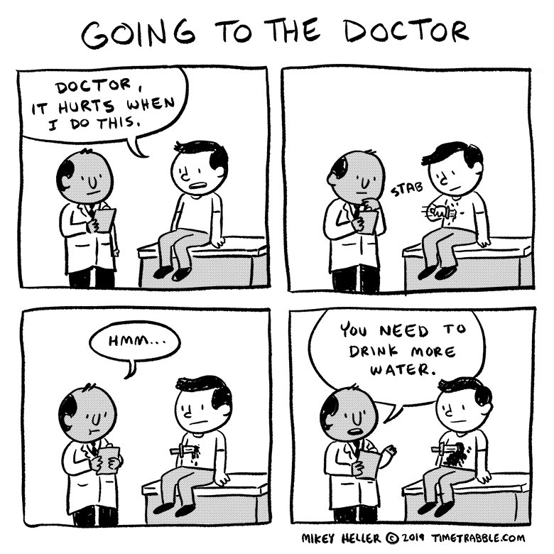 「i drew a comic about going to the doctor」|Mikey Hellerの漫画
