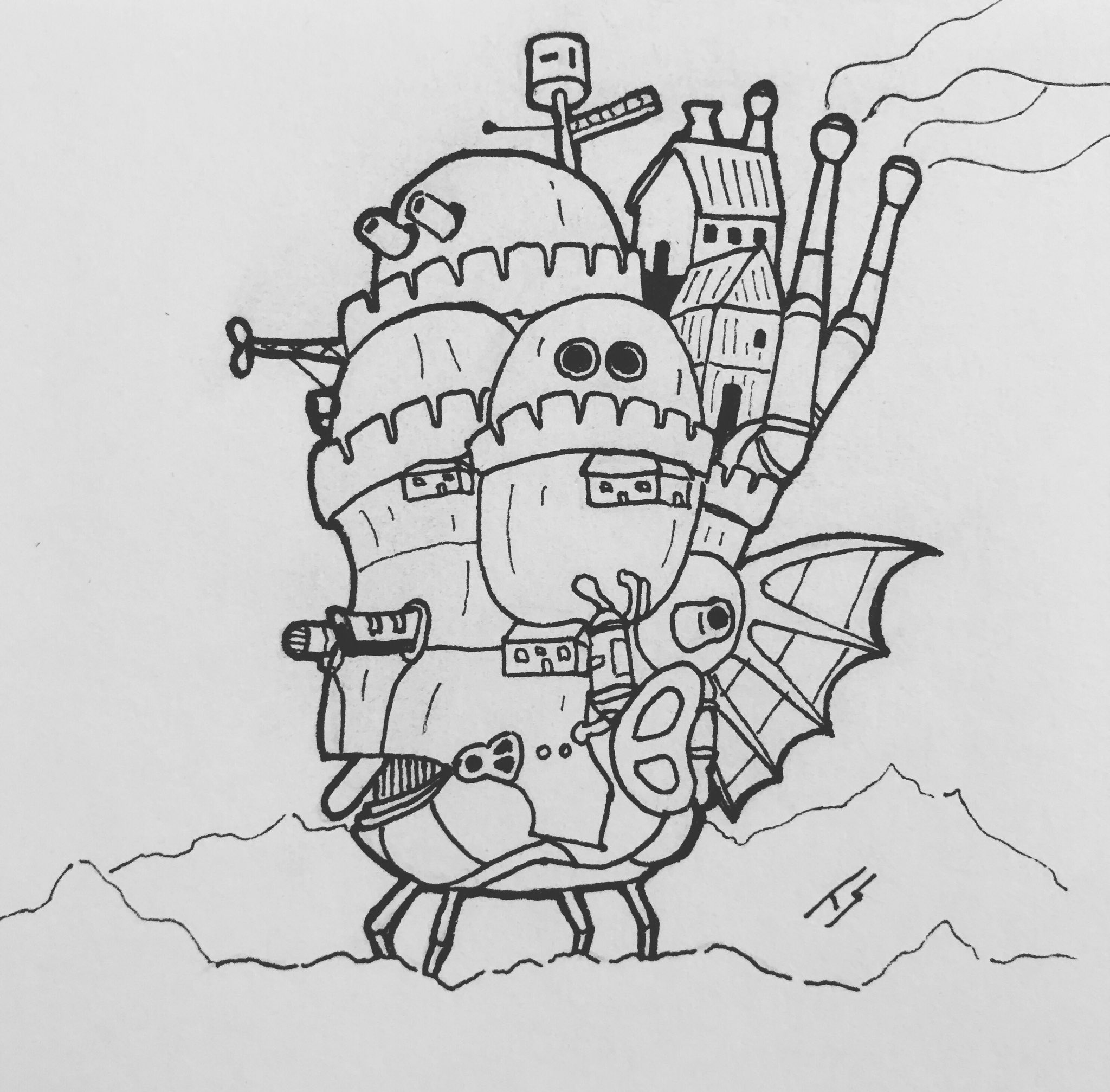 Howls Moving Castle Drawing