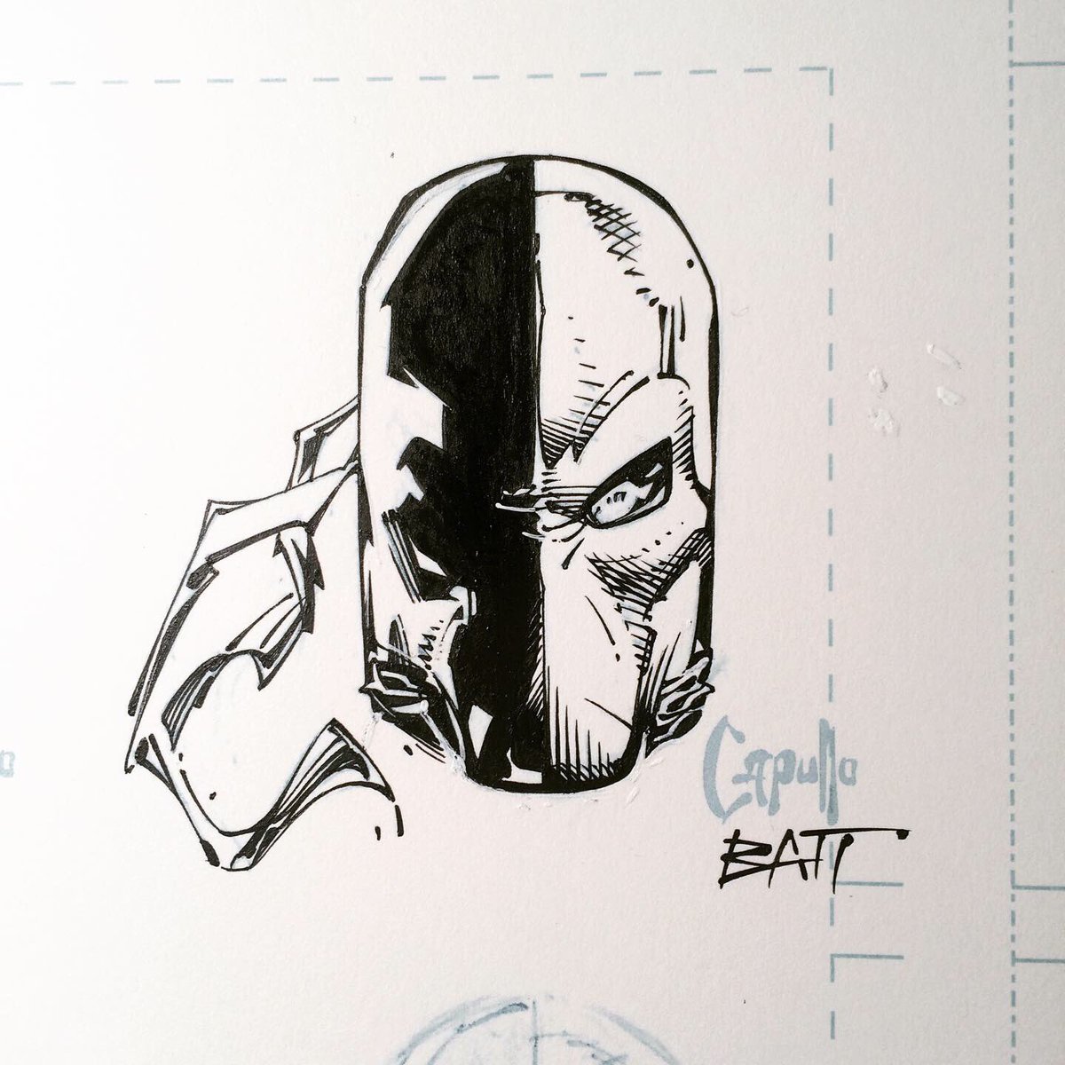 Deathstroke Head Drawing