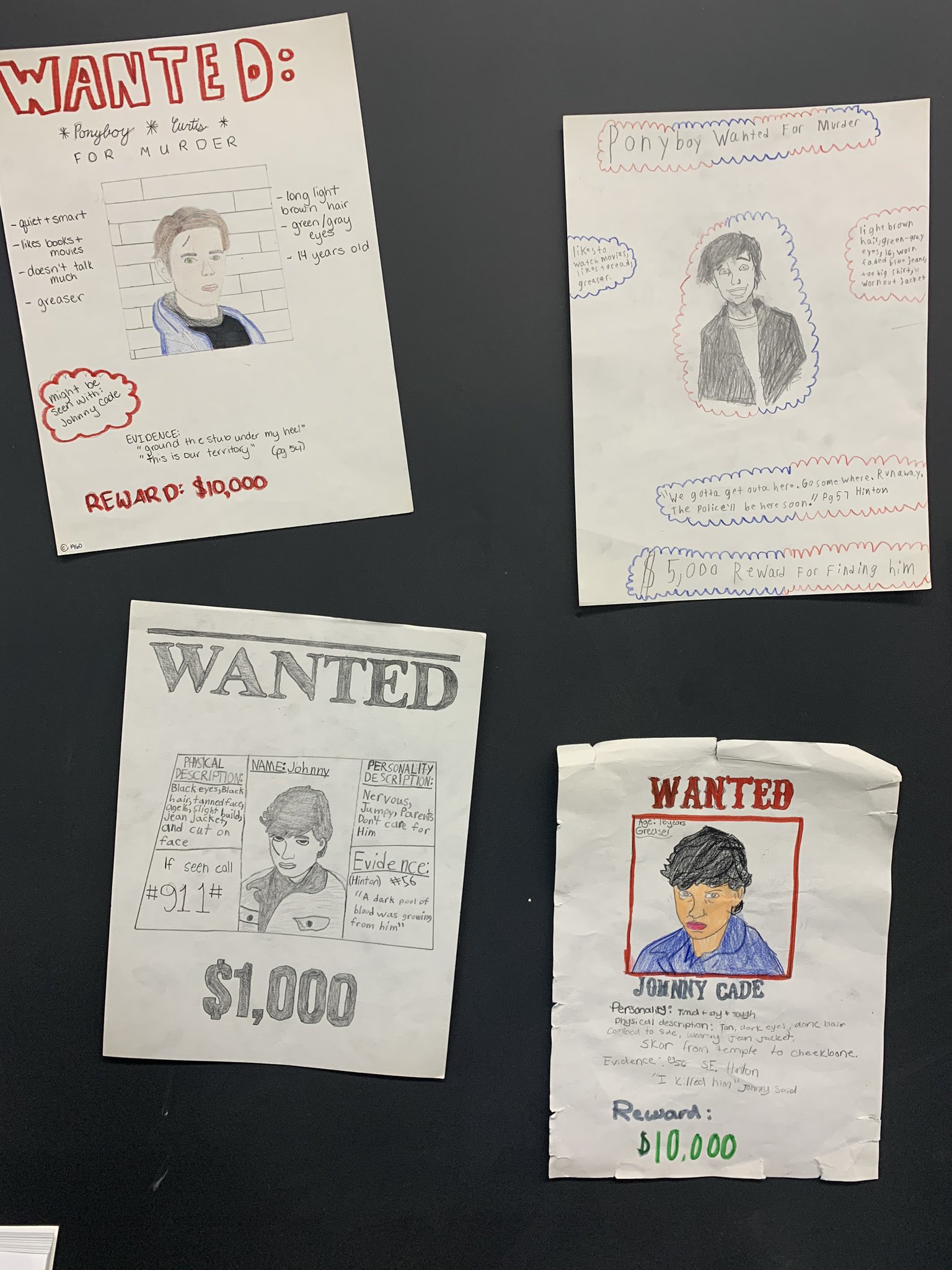The Outsiders Johnny Cade Wanted Poster