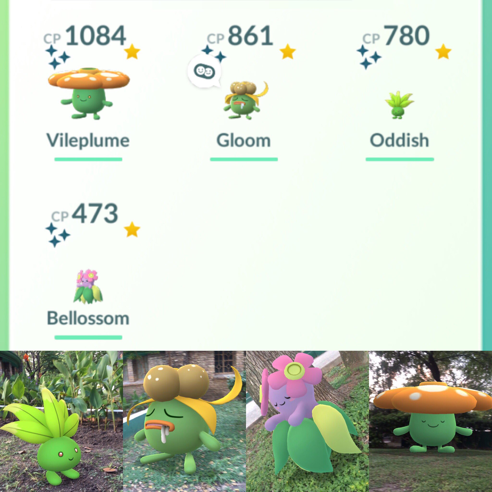Shiny Oddish Evolution