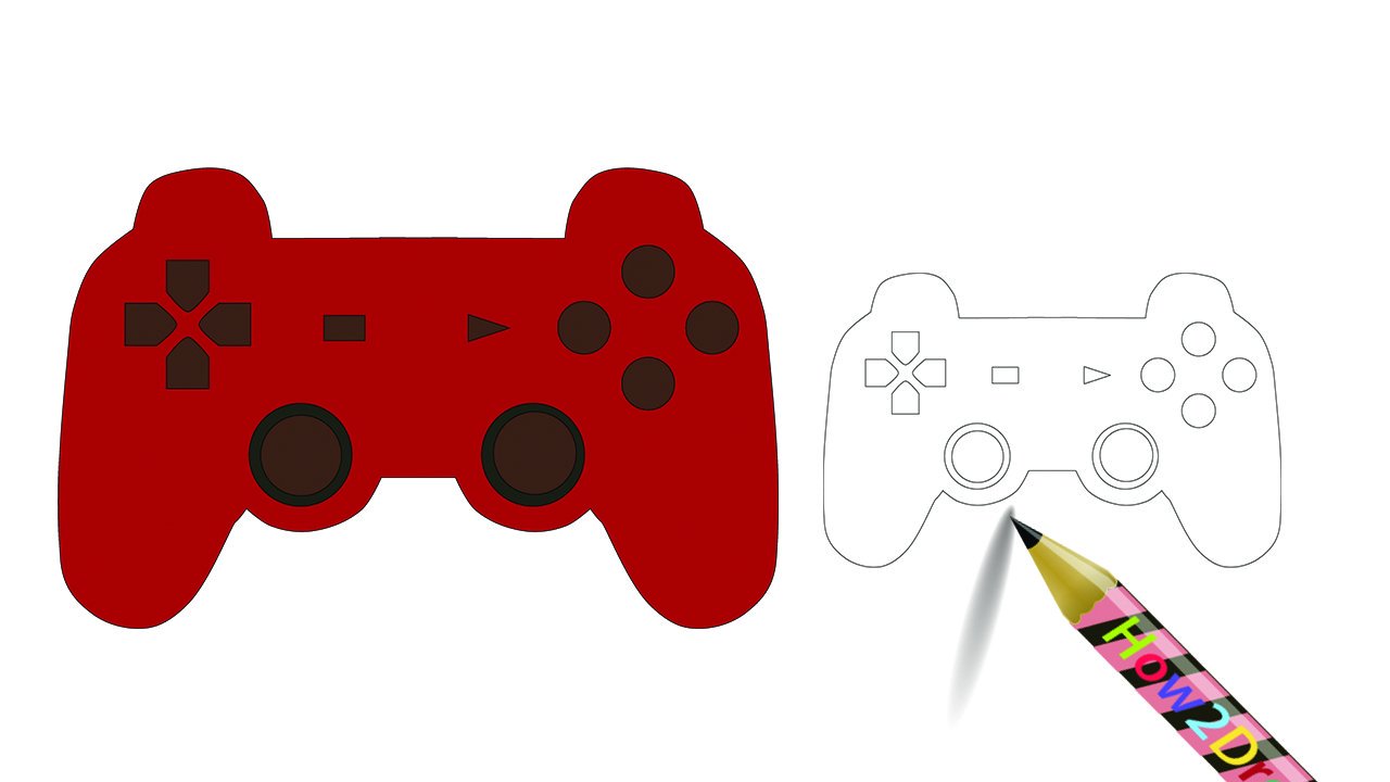 Playstation Controller Drawing