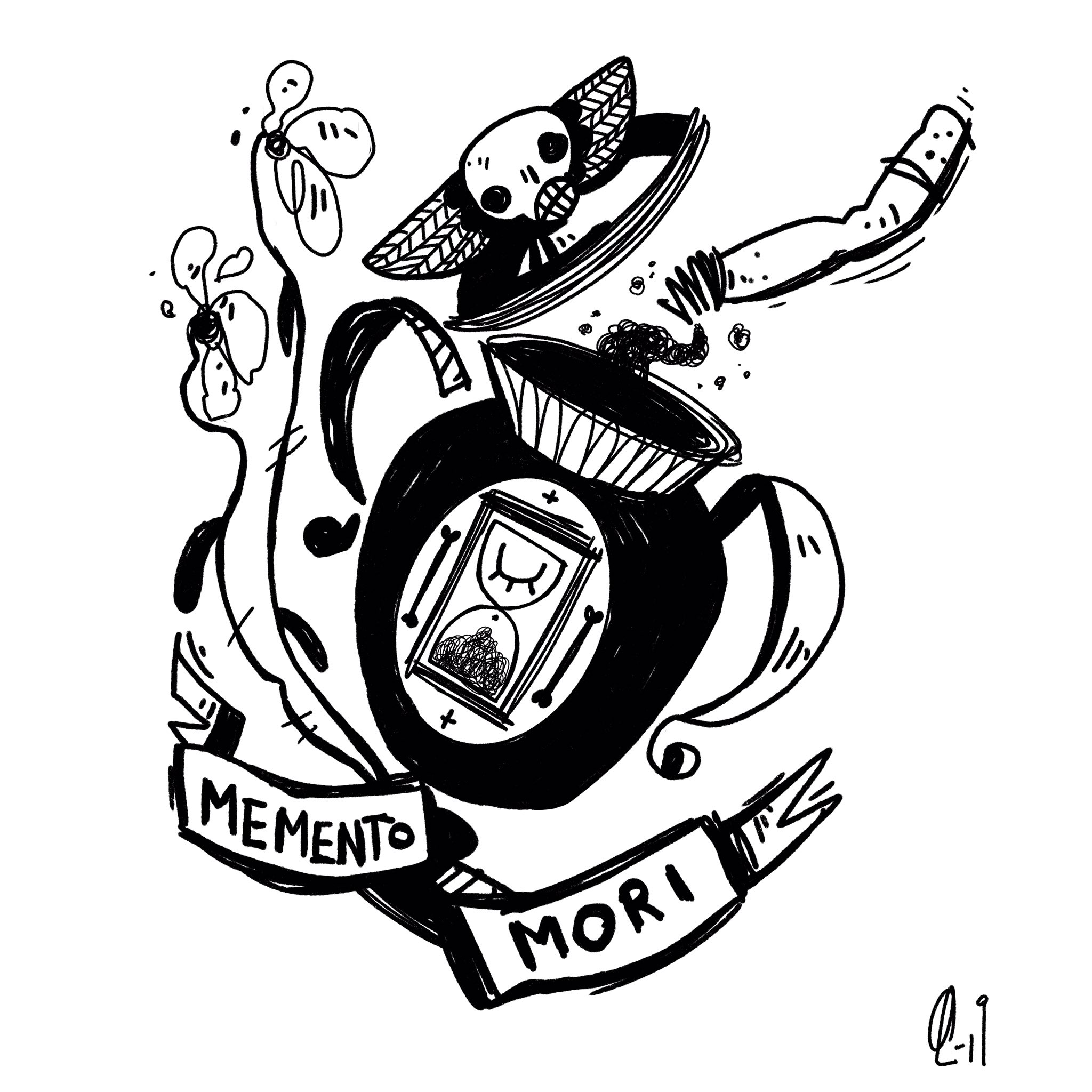Tempus Fugit Memento Mori Tattoo