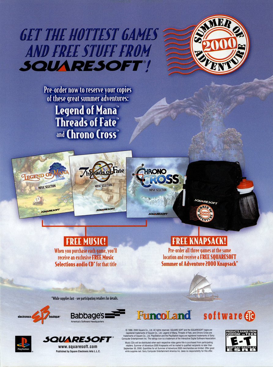 Did anyone here receive the SquareSoft Summer of Adventure 2000 ...