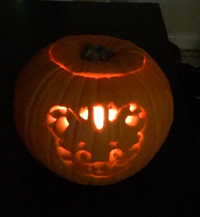 Giraffe Stencil Pumpkin