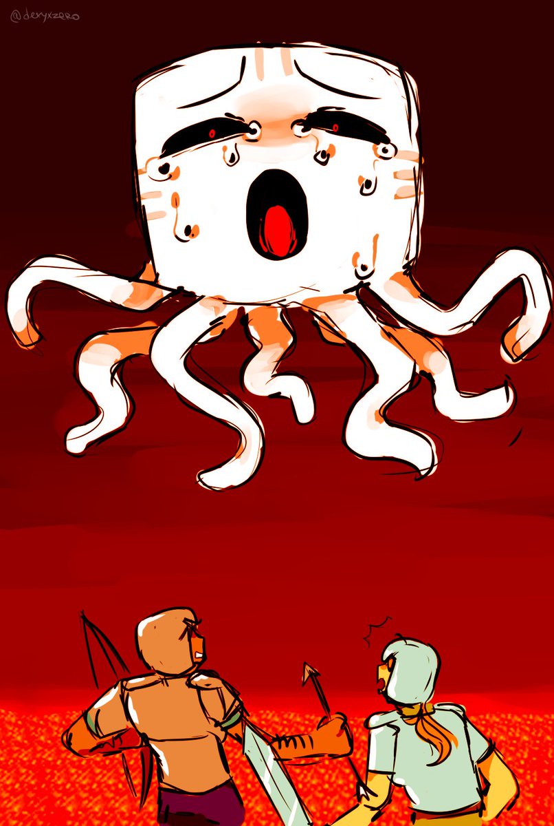 Cartoon Minecraft Ghast