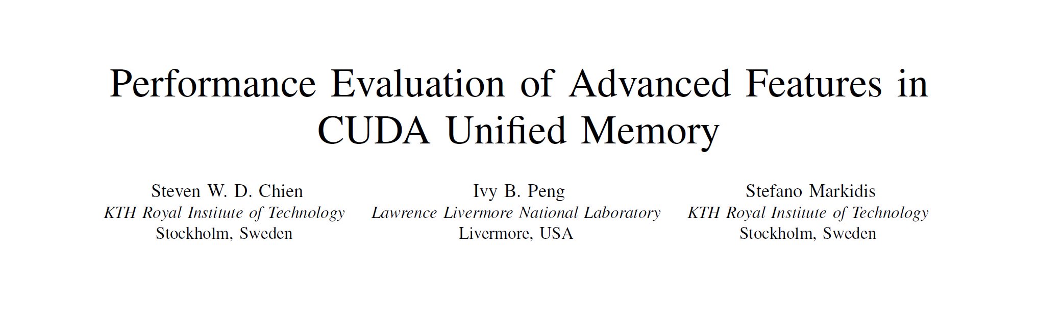 OGAWA, Tadashi on Twitter: "=> "Performance Evaluation of Advanced Features in CUDA Unified ...