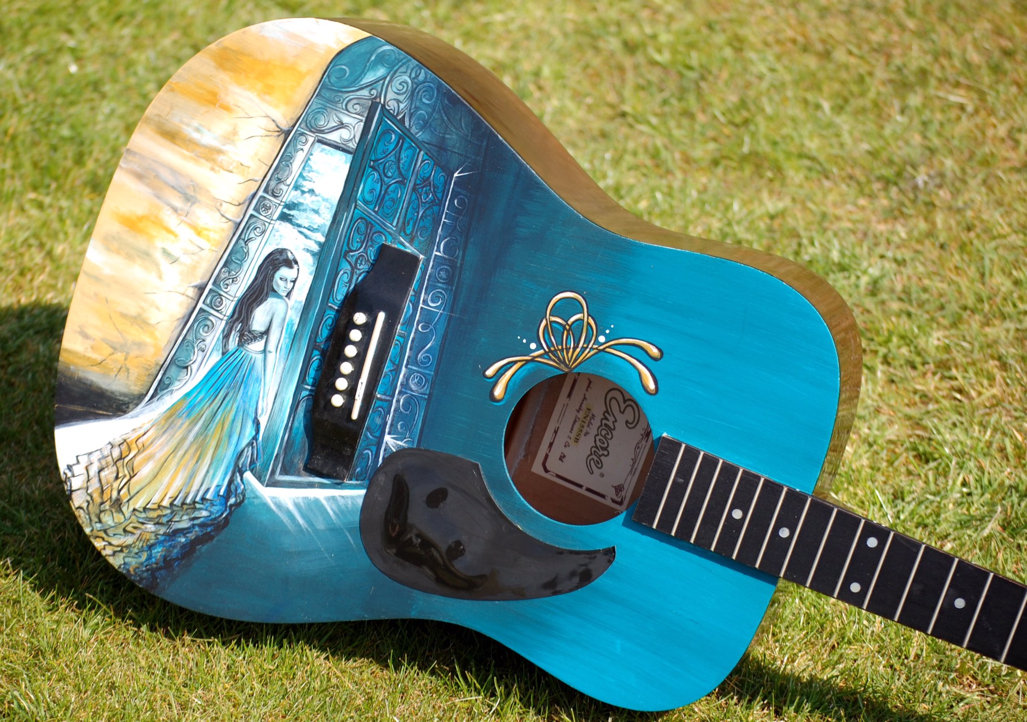 Painted Acoustic Guitar