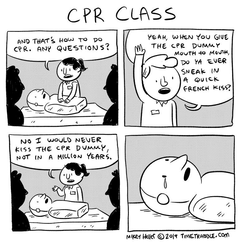 「i drew a comic about a CPR class 」Mikey Hellerの漫画