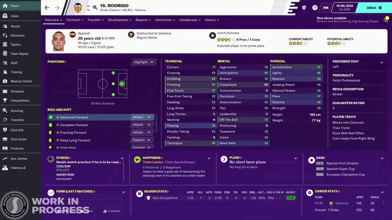 FM Scout on Twitter: "Rodrigo #FM20 profile 👀 📸 Screenshots https://t.co/z79yMmB6qd https://t.co ...