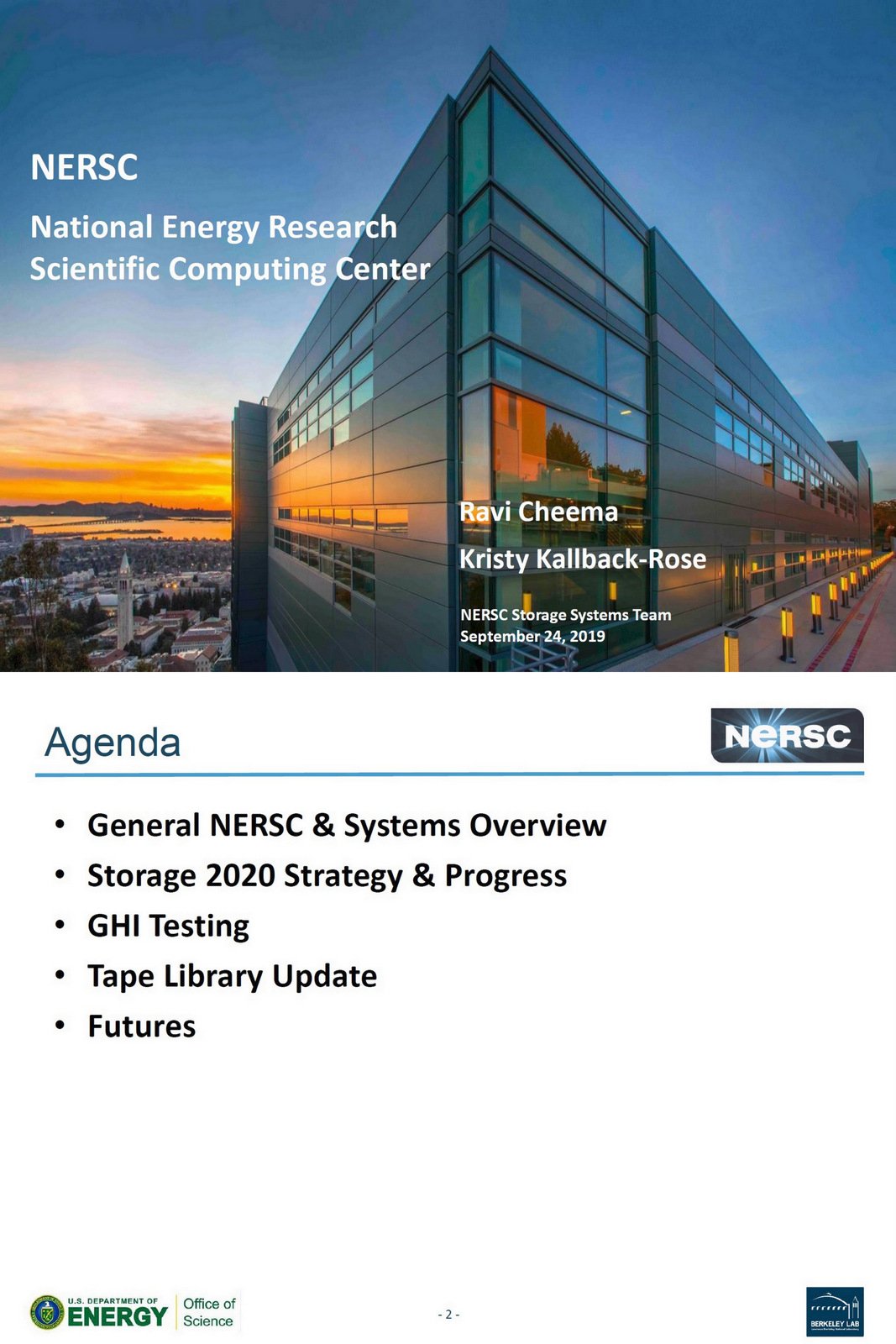 OGAWA, Tadashi on Twitter: "=> NERSC Site update, Spectrum Scale UG, Sep 24, 2019 https://t.co ...