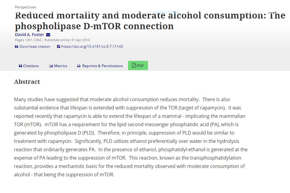 P. D. Mangan Health & Freedom Maximalist 🇺🇸 on Twitter: "Alcohol inhibits mTOR. https://t.co ...