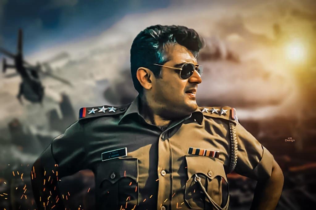 Ajith Em Traje De Policial Ajith Kumar Cop | Arrambam Filmibeat