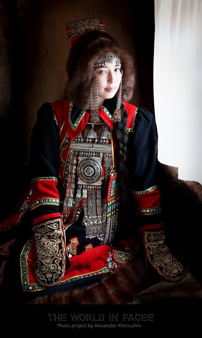 A portrait of a young Sakha woman from Yakutia, Russia's capital of ...