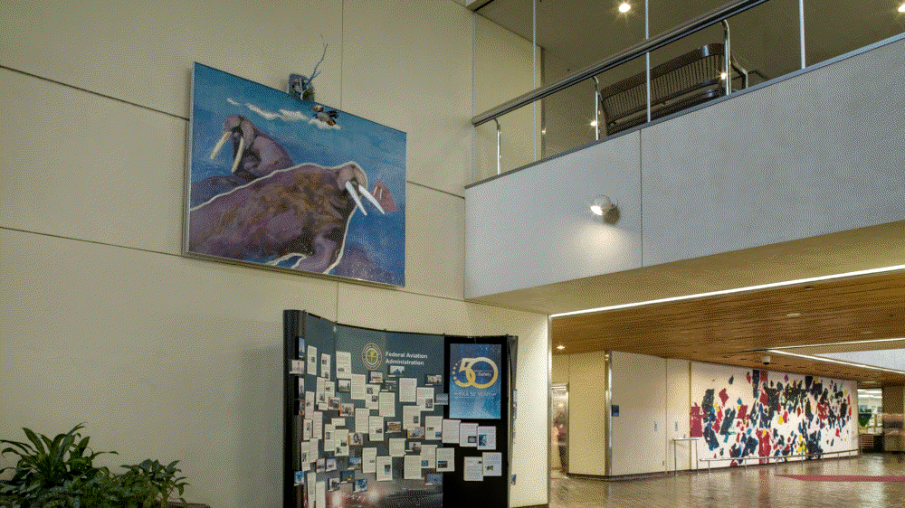 The Anchorage Federal Building is home to “Chignik Rose” a 1979 oil ...