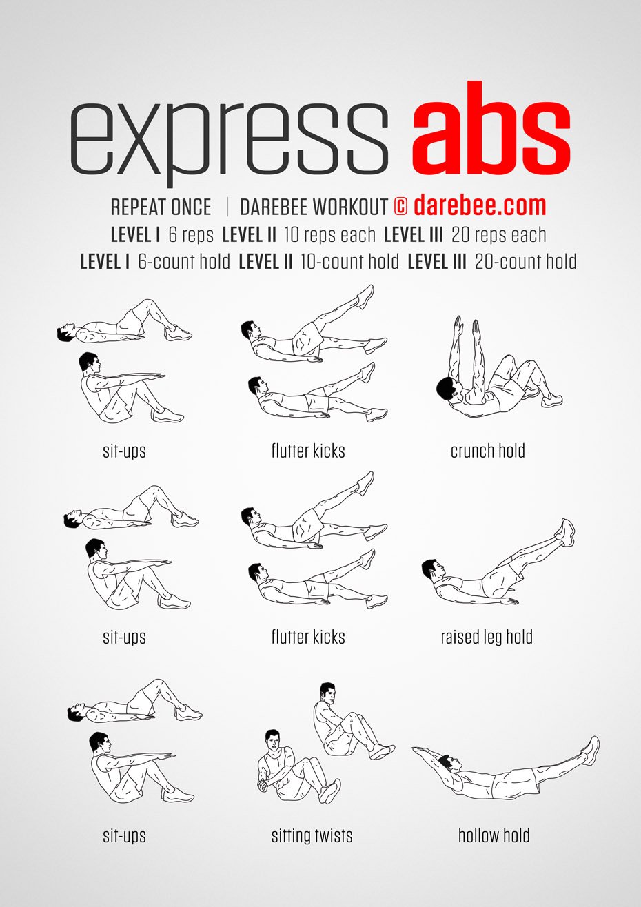 DAREBEE on Twitter: "Workout of the Day: Express Abs https://t.co/32iVC703gL #darebee #abs # ...