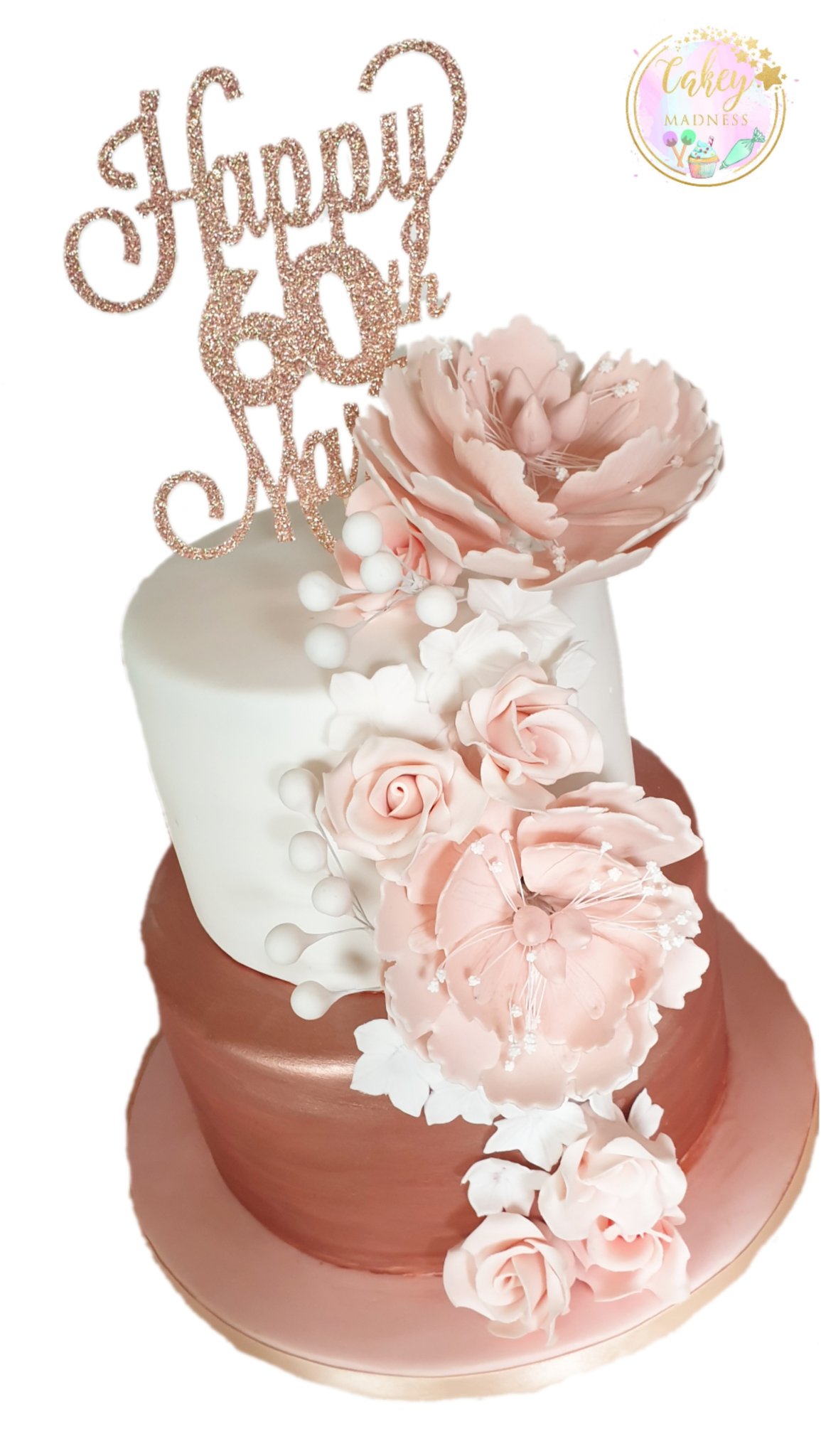 Elegant 60th Birthday Cake