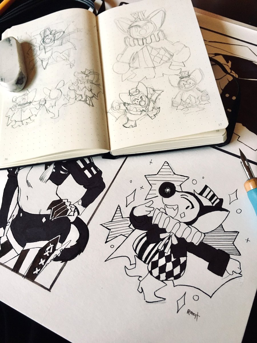 「#inktober day 19, new shirt for the cat boy #inktober2019 」rubyの漫画