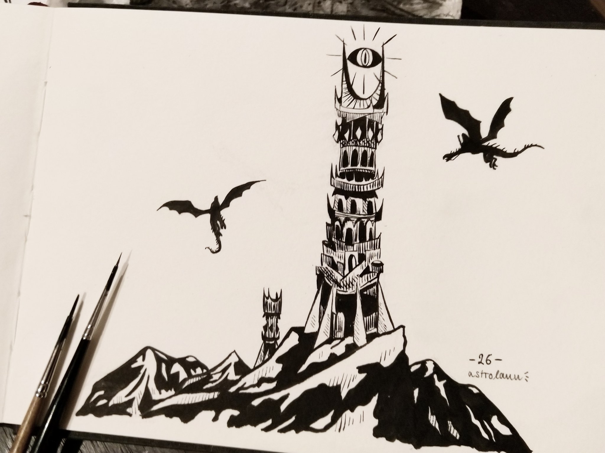Sauron Tower Drawing