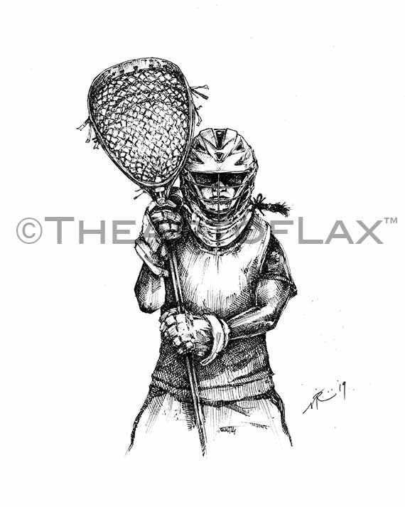 Lacrosse Goalie Drawing