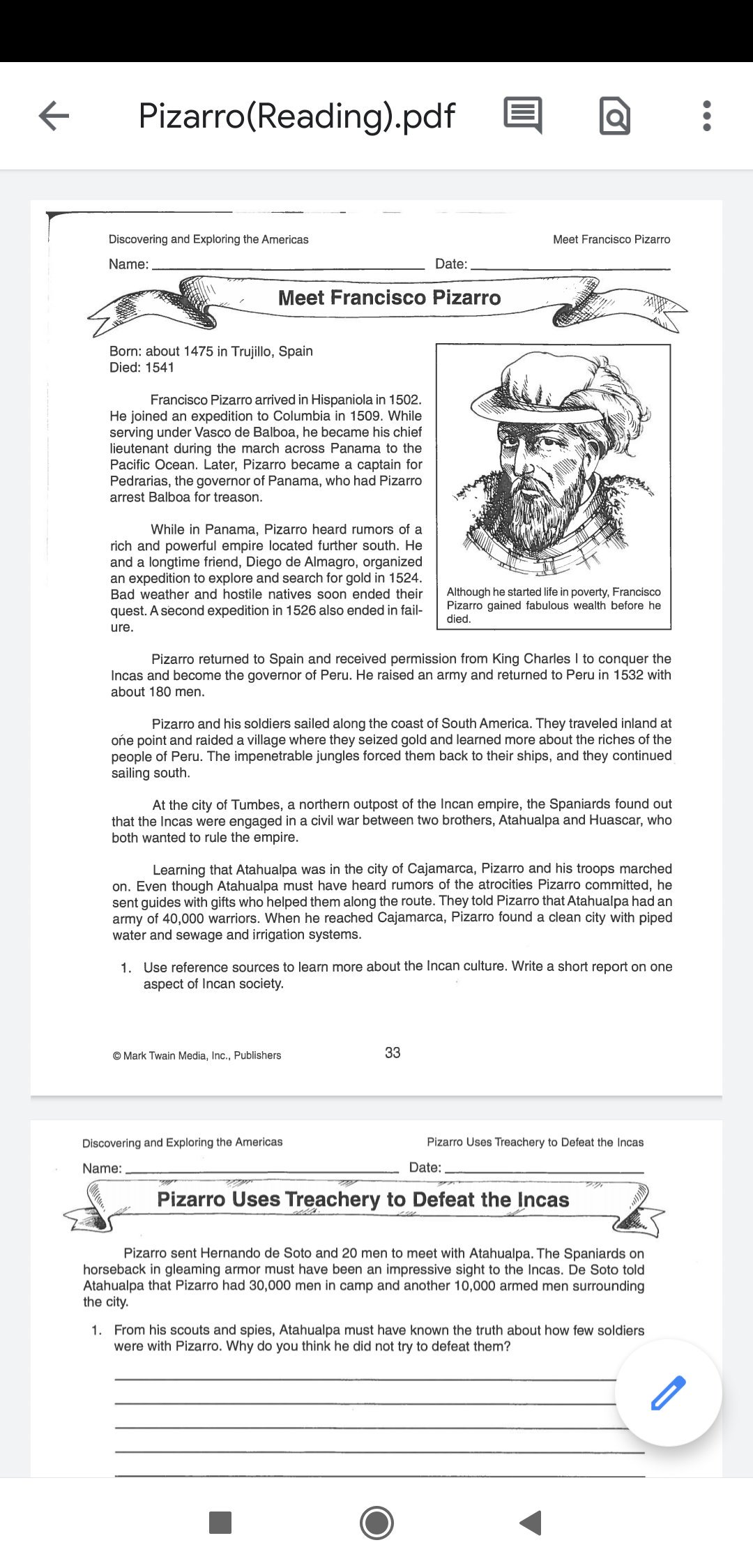 Francisco Pizarro Route Black And White