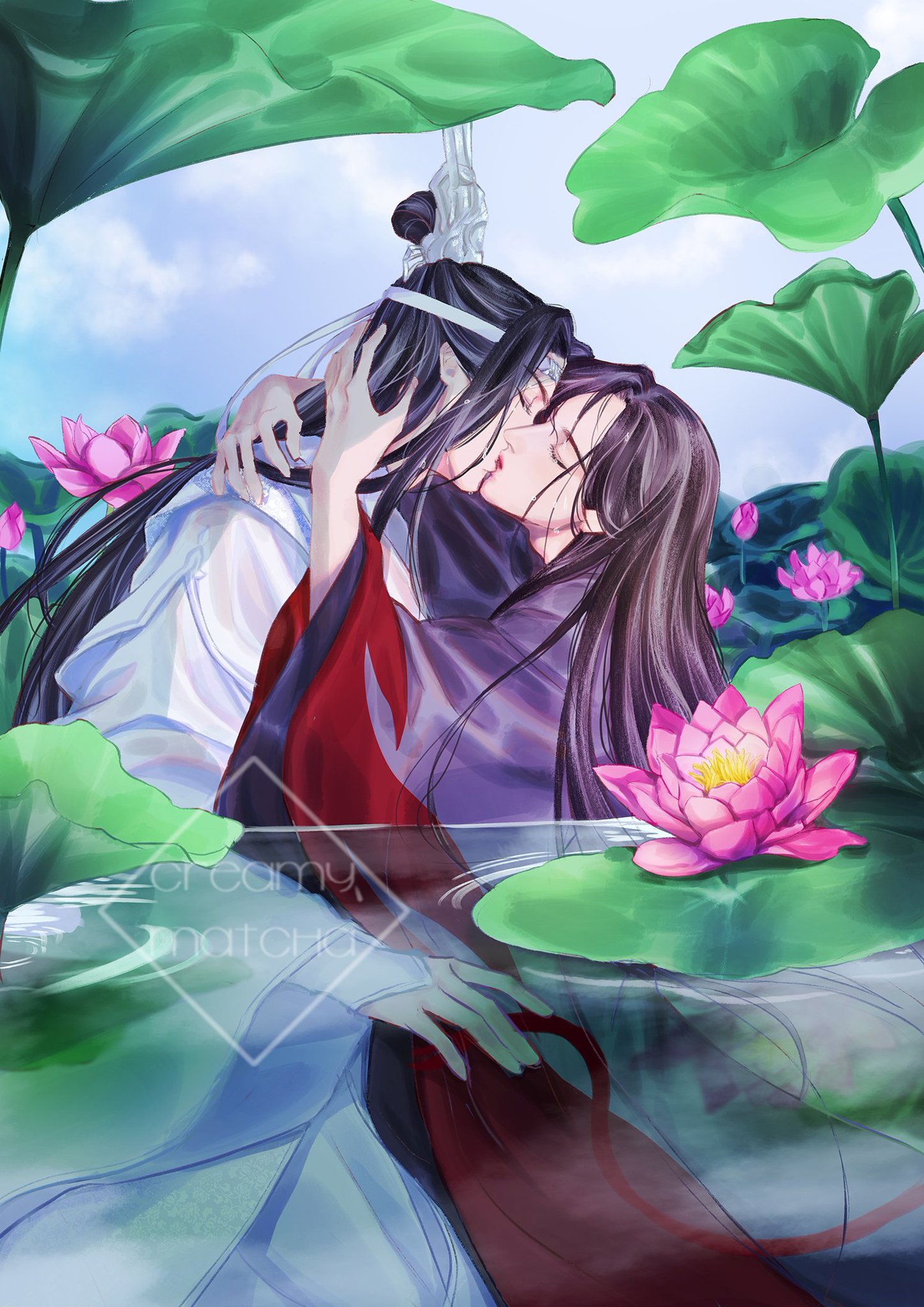 Creamy Matcha | Commission OPEN 🌻 on Twitter: ""The love is blooming", commissioned by ...