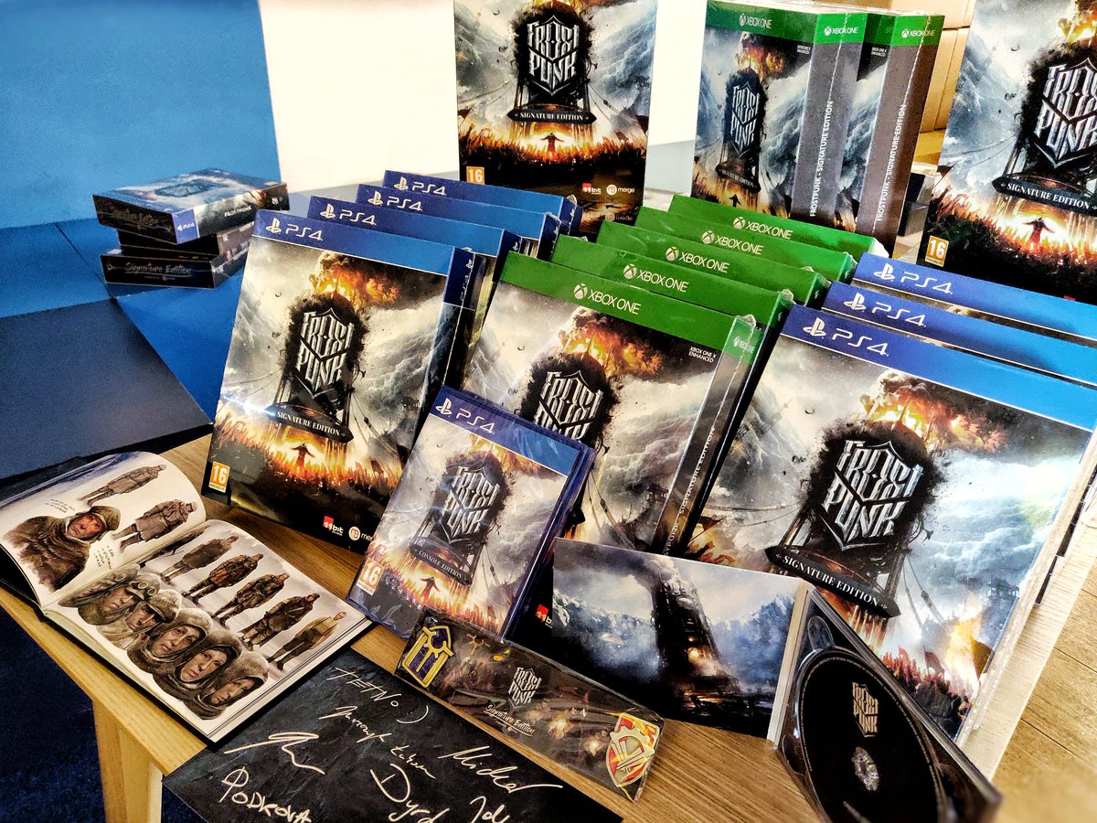 Frostpunk 2 on X We love how SignatureEdition of Frostpunk came out You can get yours here https t iJugihkBJw Signature Edition includes Hardcover Artbook Order and Faith pins OST
