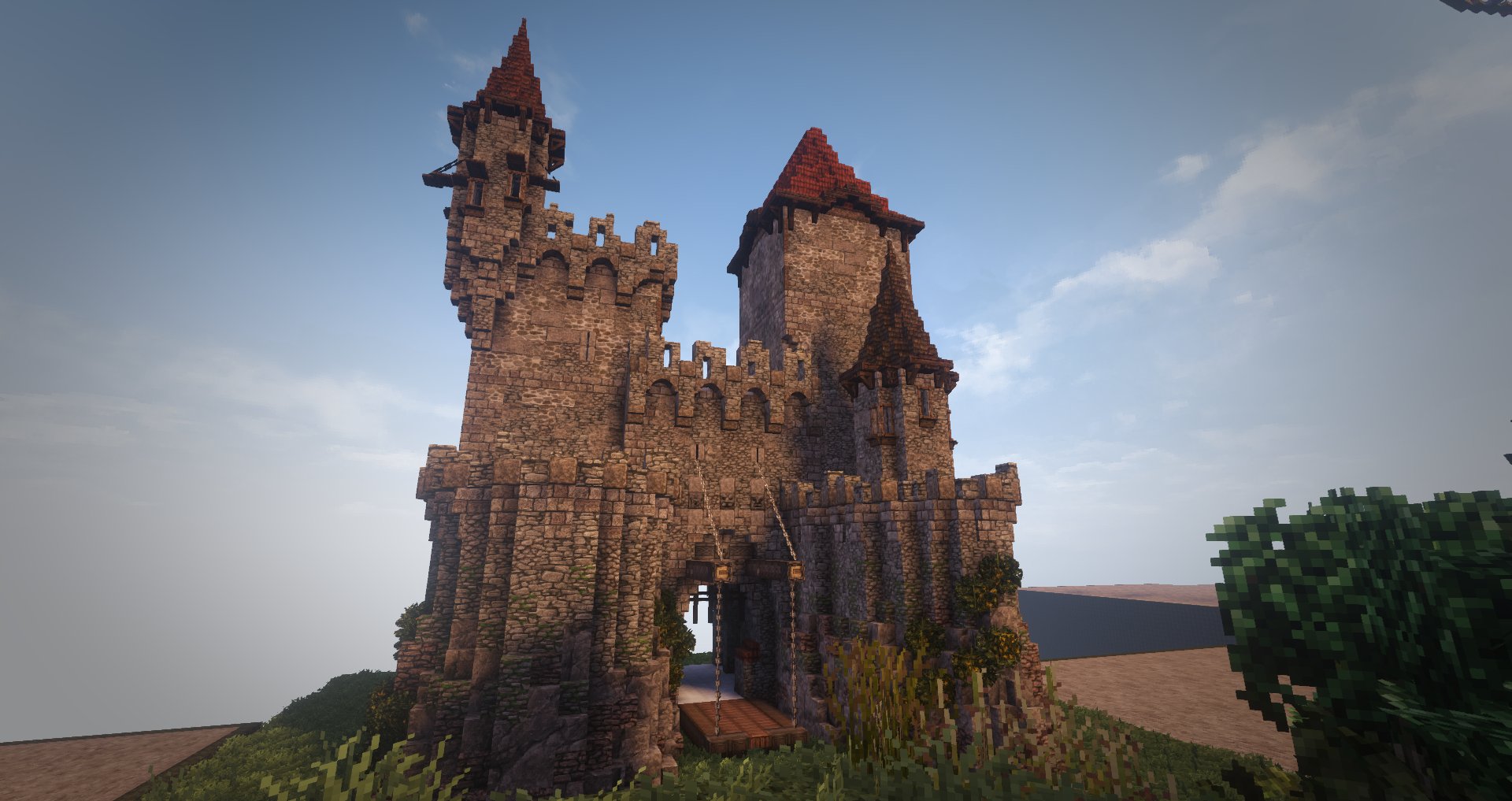 How To Make A Castle Gate In Minecraft
