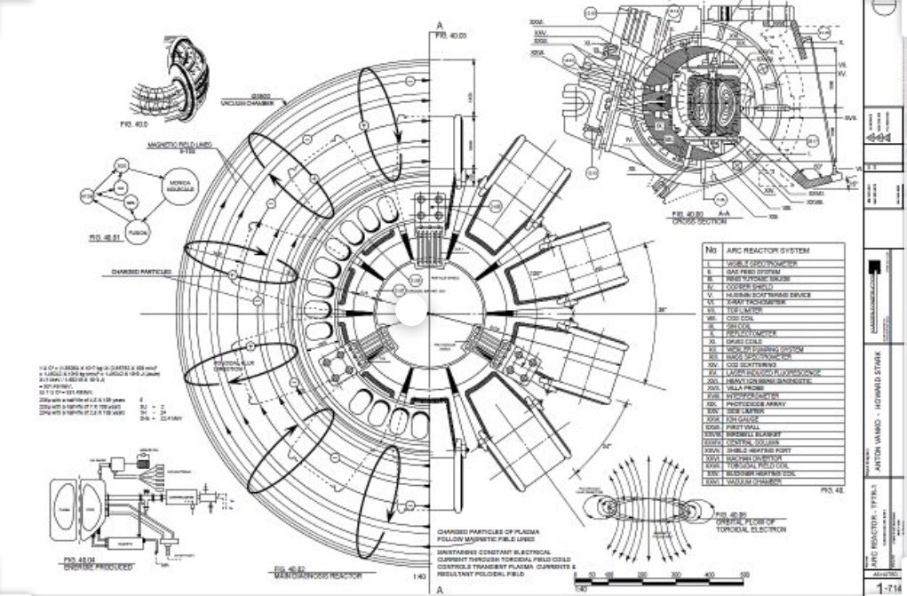 Iron Man Blueprints Arc Reactor