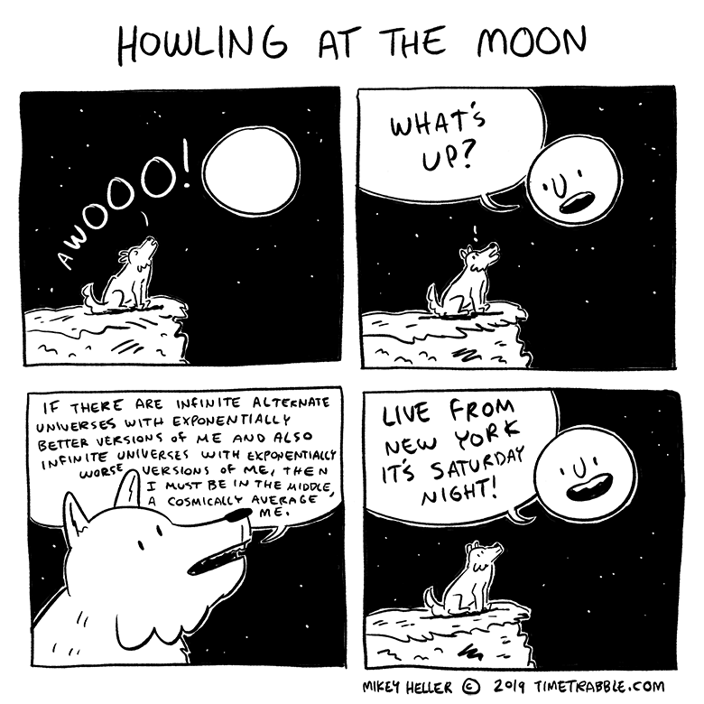「i drew a comic about howling at the moon」|Mikey Hellerの漫画