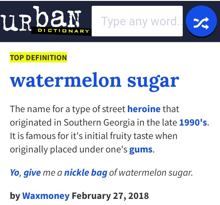 Watermelon Sugar Meaning