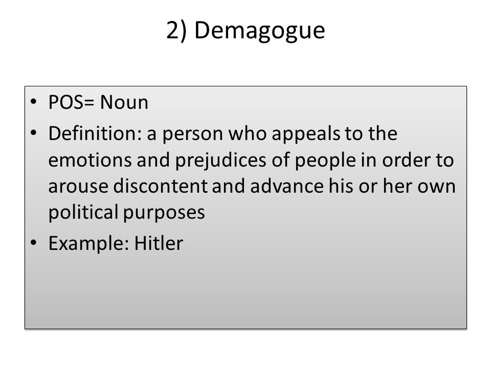 Demagogue Examples