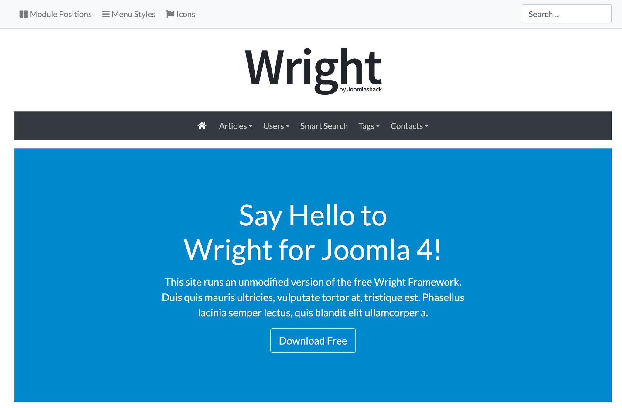 Joomlashack on Twitter: "The Wright Framework for Joomla 4. We're prepared already 😀 https://t ...