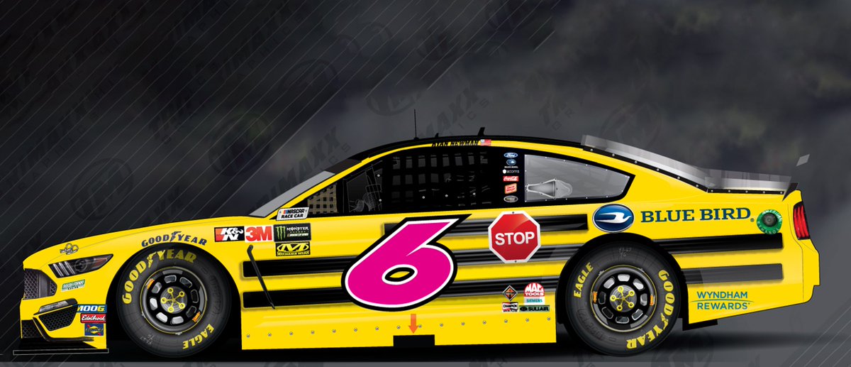 Stop sign added to Newman's bus livery : r/NASCAR