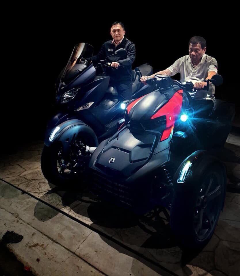 LOOK: President Duterte took this Can-Am 3-wheeled motorcycle for a ...