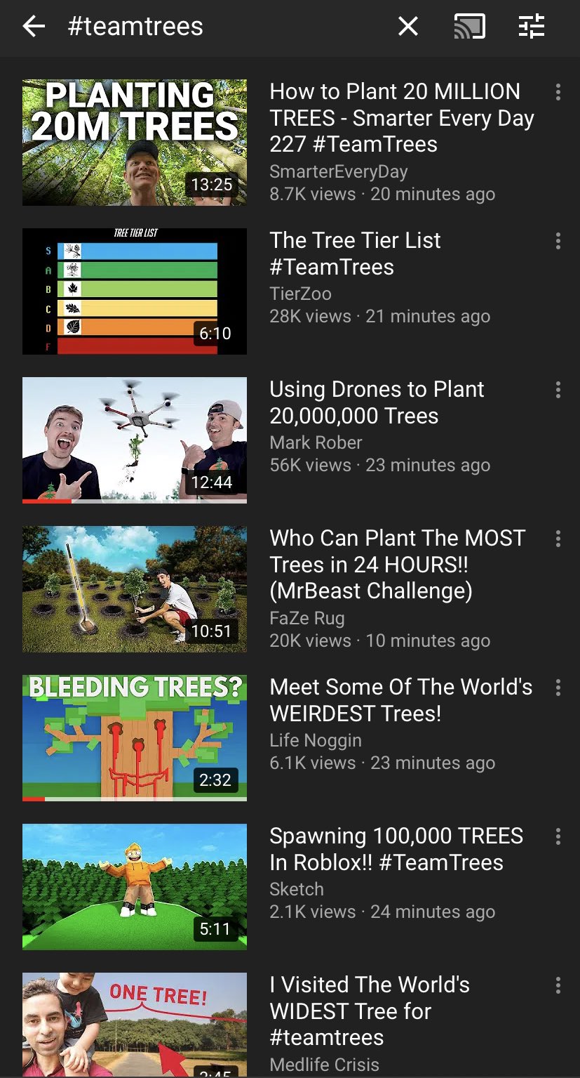 MrBeast on Twitter: "I LOVE EVERYONE THAT MADE A VIDEO FOR TEAMTREES YOU GUYS ARE AMAZING https ...