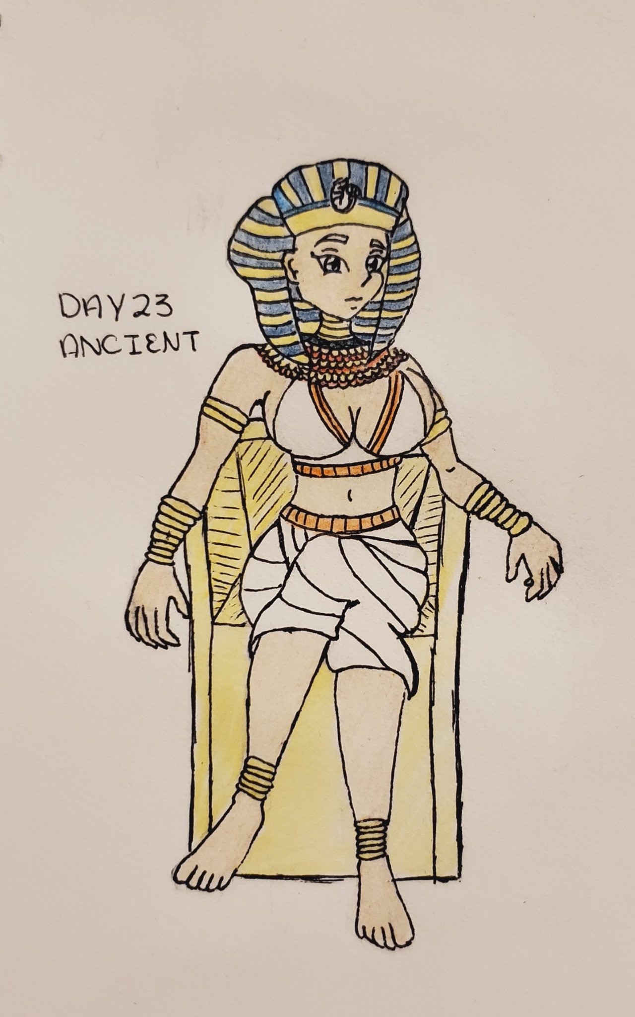 Authentic Egyptian Queen Hatshepsut Drawing