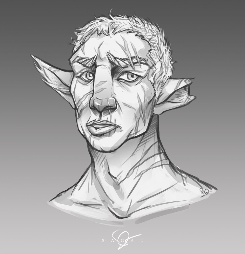 Androgynous Face Drawing