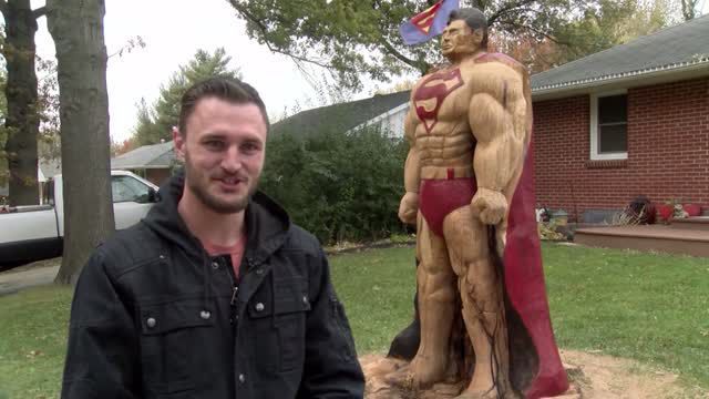 College student carves 7-foot-tall Superman into tree in Nebraska ...