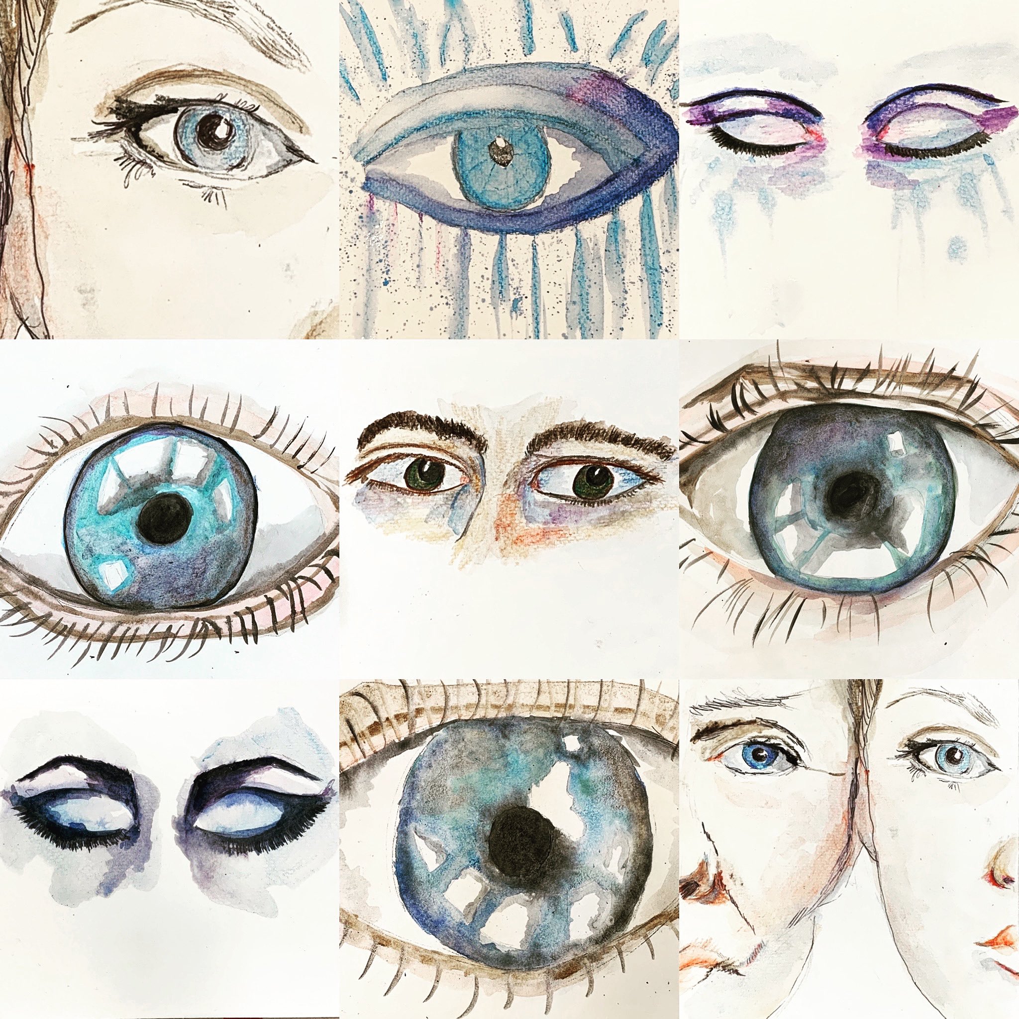 Helen on Twitter: "Eye eye captain! We painted eyes in watercolour in # ...