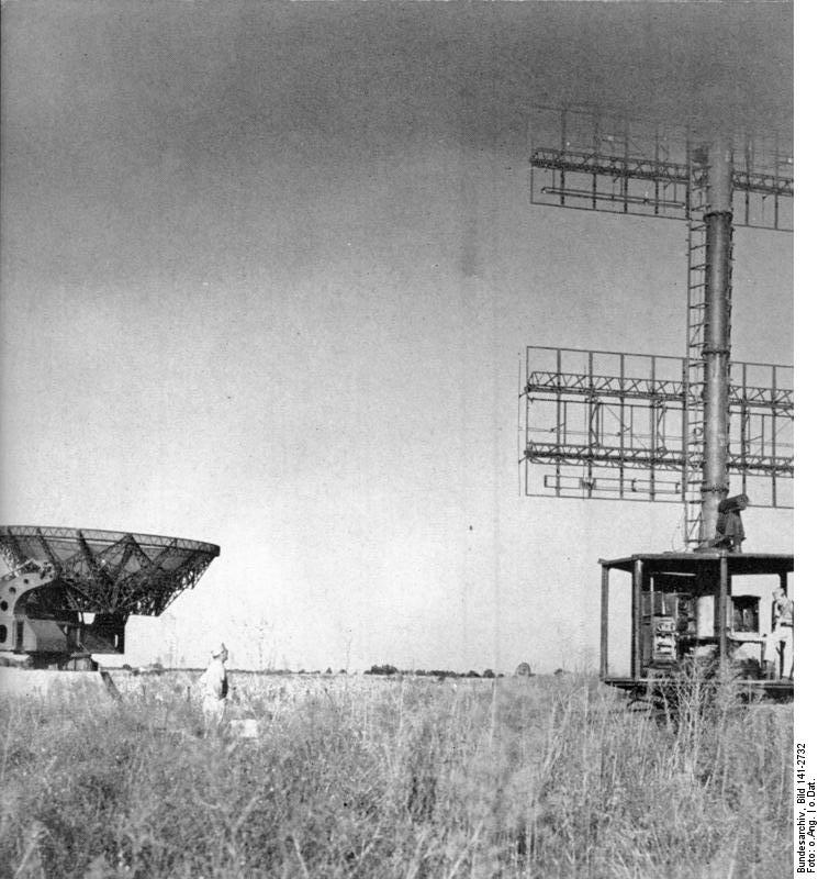 The German Freya radar system (named after Norse goddess) now stretches ...