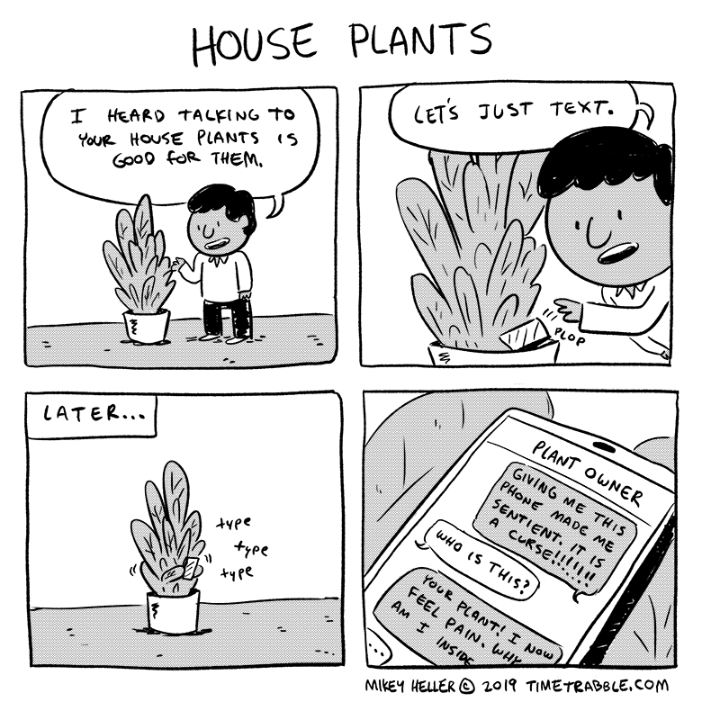 「i drew a comic about house plants 」Mikey Hellerの漫画