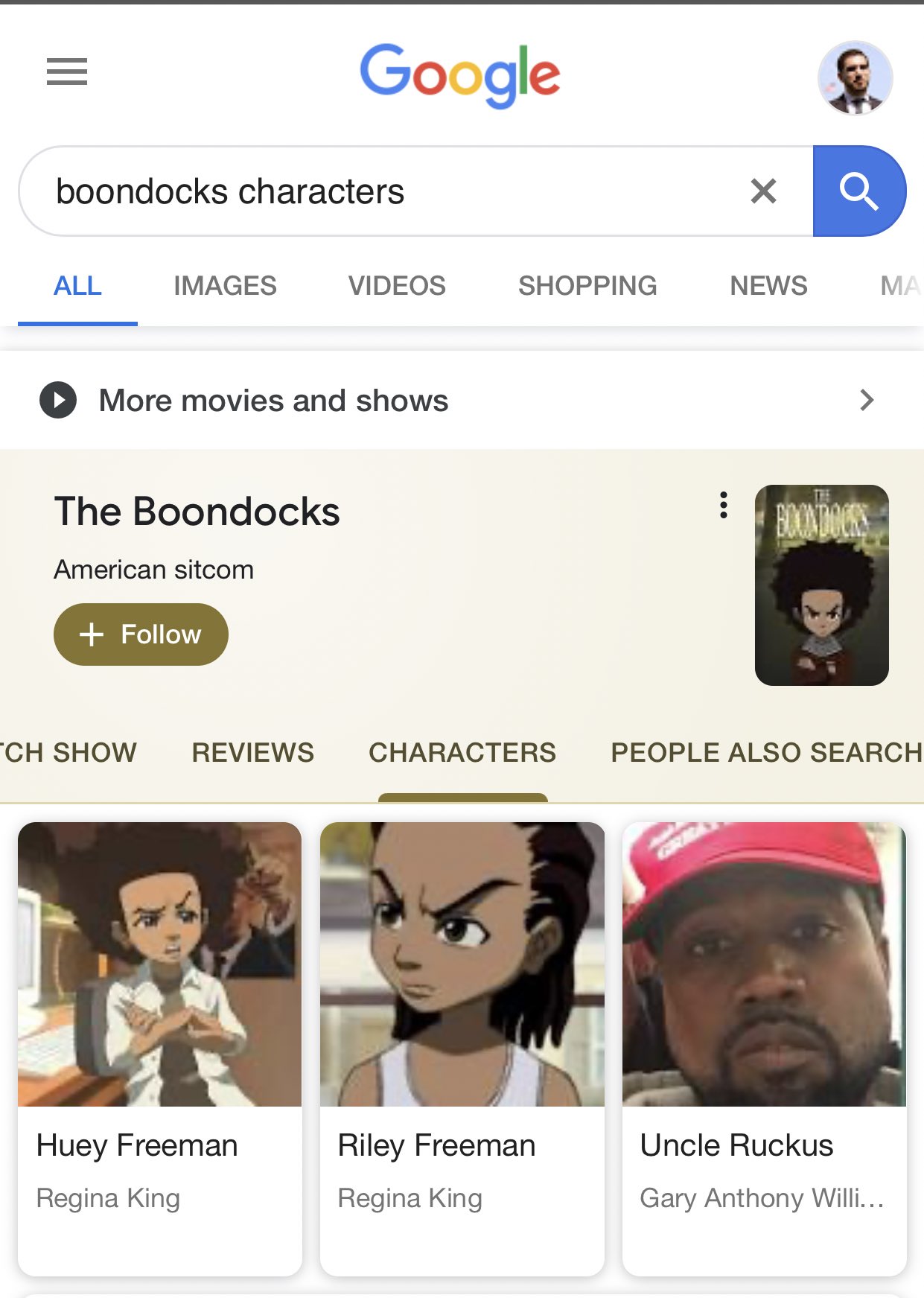 Boondocks Uncle Ruckus Meme